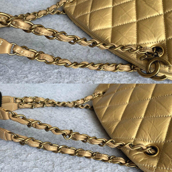 Chanel Mademoiselle Gold Aged Calfskin with Antique Gold Hardware #OLEK ...