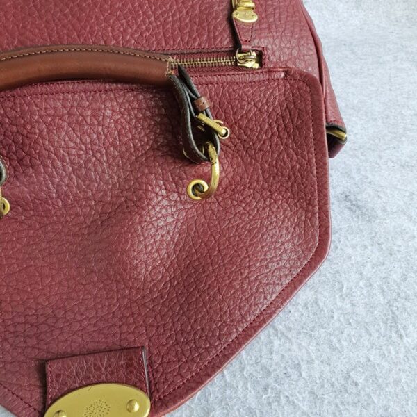 Mulberry 2way bag Maroon Leather with Gold Hardware #OLLR-2 – Luxuy Vintage