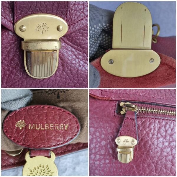 Mulberry 2way bag Maroon Leather with Gold Hardware #OLLR-2 – Luxuy Vintage