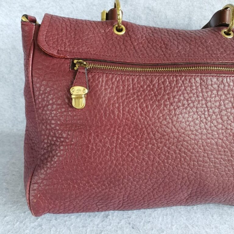 Mulberry 2way bag Maroon Leather with Gold Hardware #OLLR-2 – Luxuy Vintage