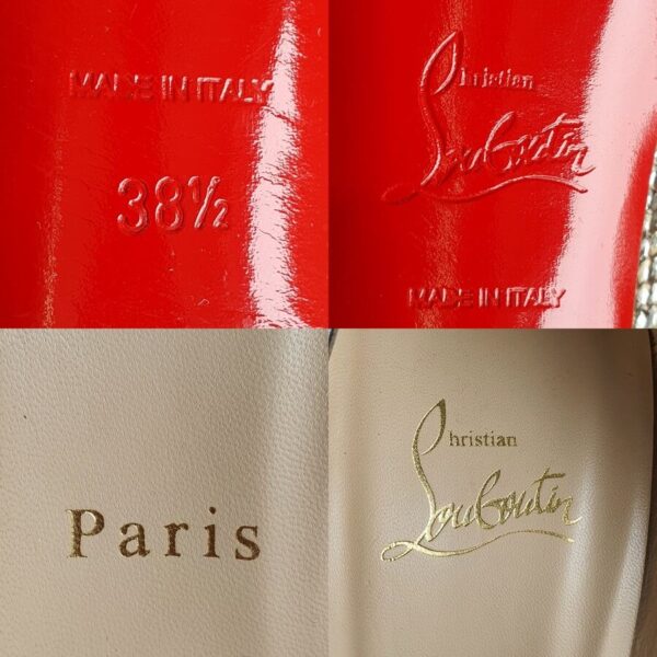 Christian Louboutin SZ38.5 Lady Peep 150 Python Tropicana Specchi ...