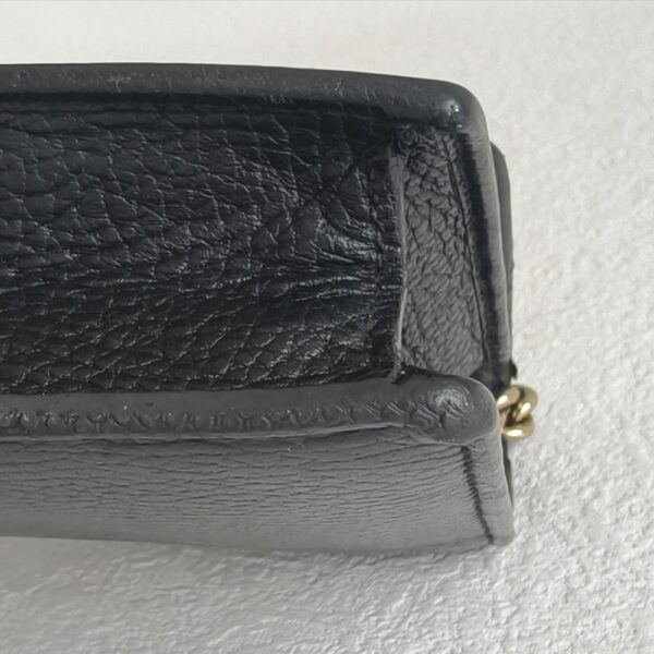 Gucci WOC Interlocking Wallet On Chain Black Calf Leather with Gold ...
