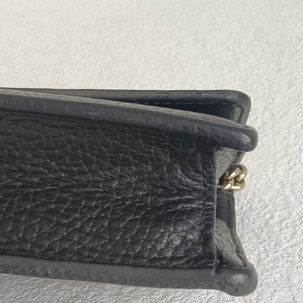 Gucci WOC Interlocking Wallet On Chain Black Calf Leather with Gold ...