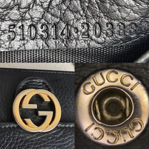 Gucci WOC Interlocking Wallet On Chain Black Calf Leather with Gold ...
