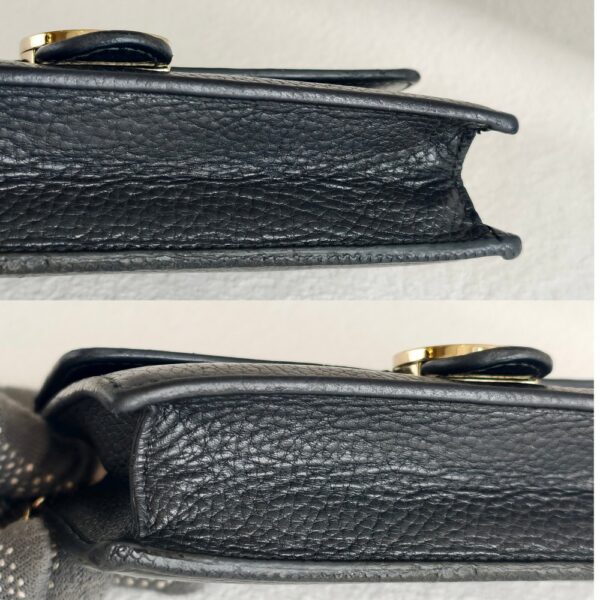 Gucci WOC Interlocking Wallet On Chain Black Calf Leather with Gold ...